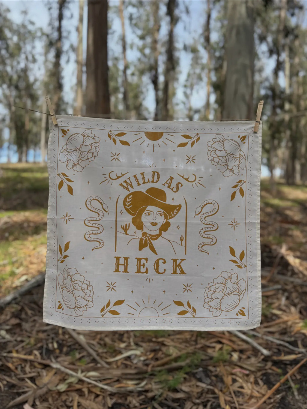 Wild As Heck Bandana – Western Cowgirl Wild Rag – Barbwire n Bougie ...